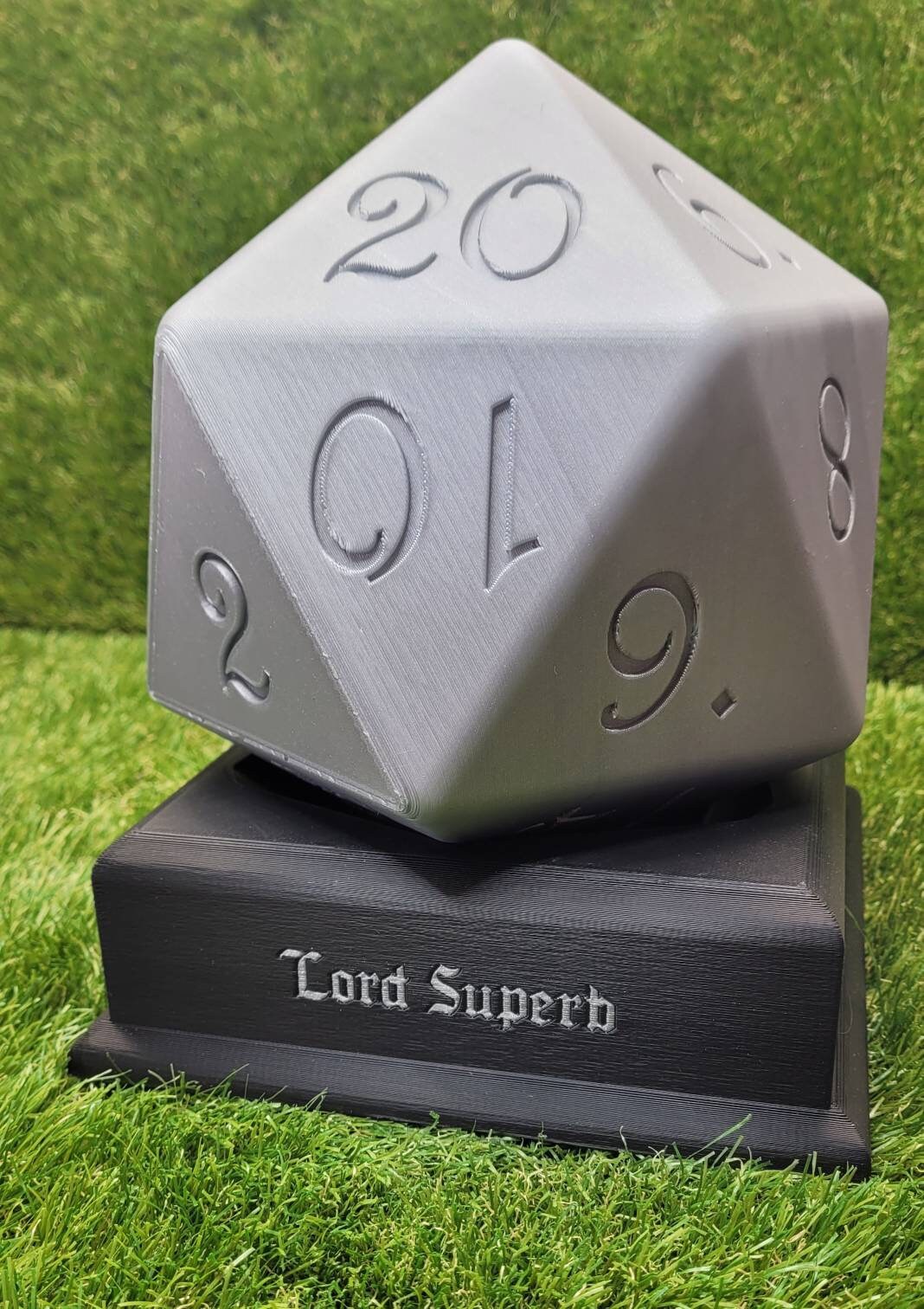 Giant D20 With Custom Lettering in Base - Etsy