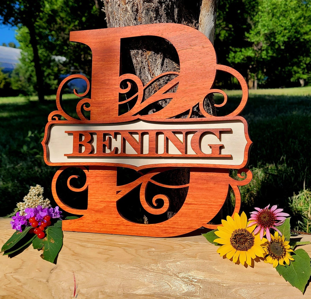 Custom Padauk and Aspen Name Sign - Etsy