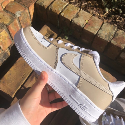 Custom Beige Air Force 1 - Etsy UK