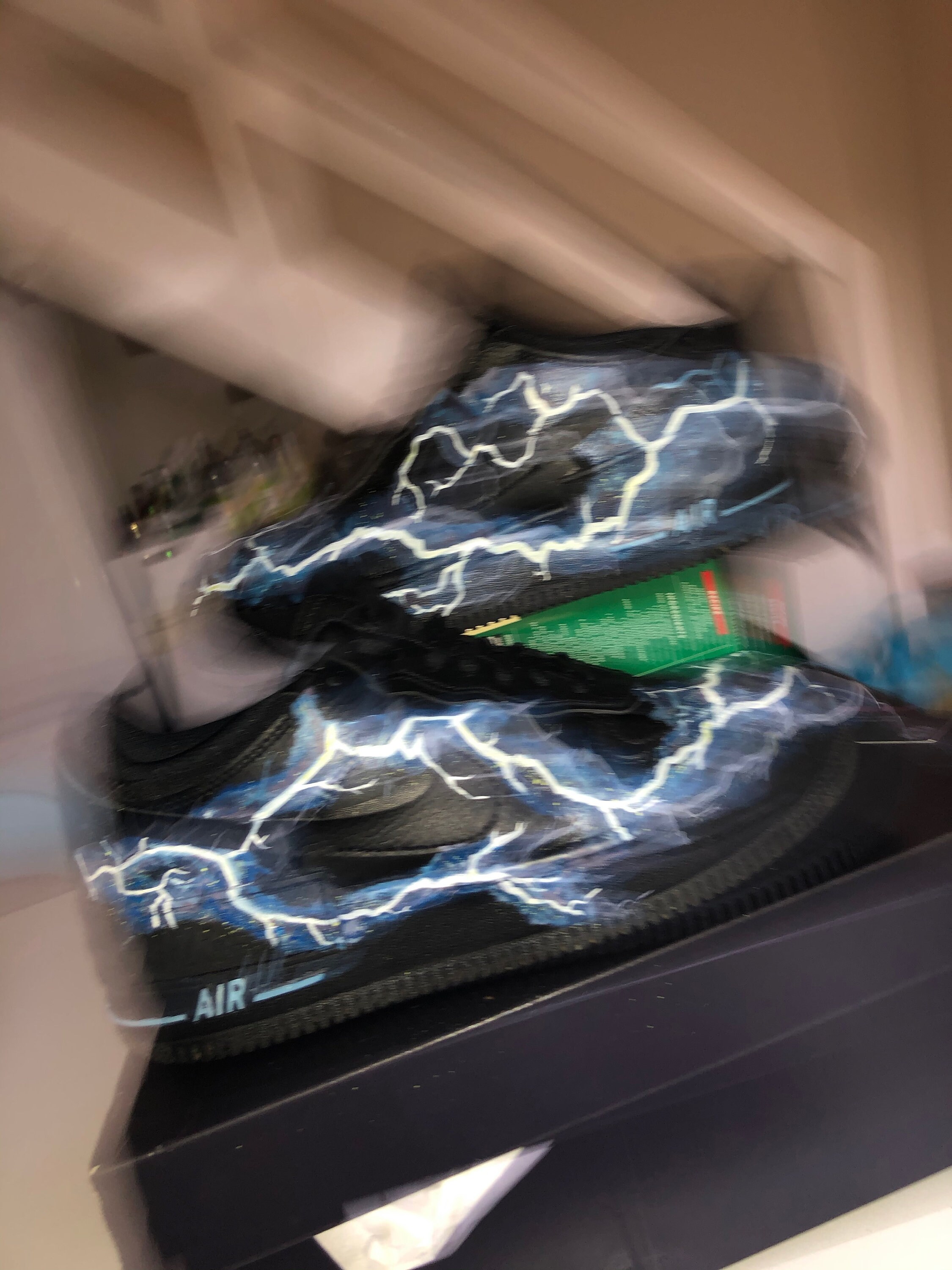Lightning custom air force 1s. | Etsy
