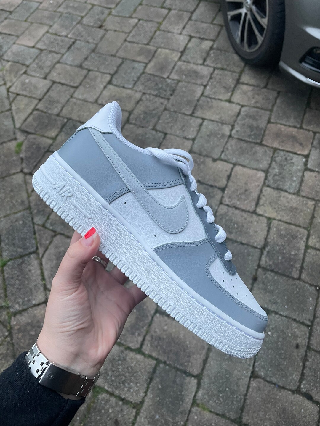 Custom Grey Scale Air Force Ones - Etsy