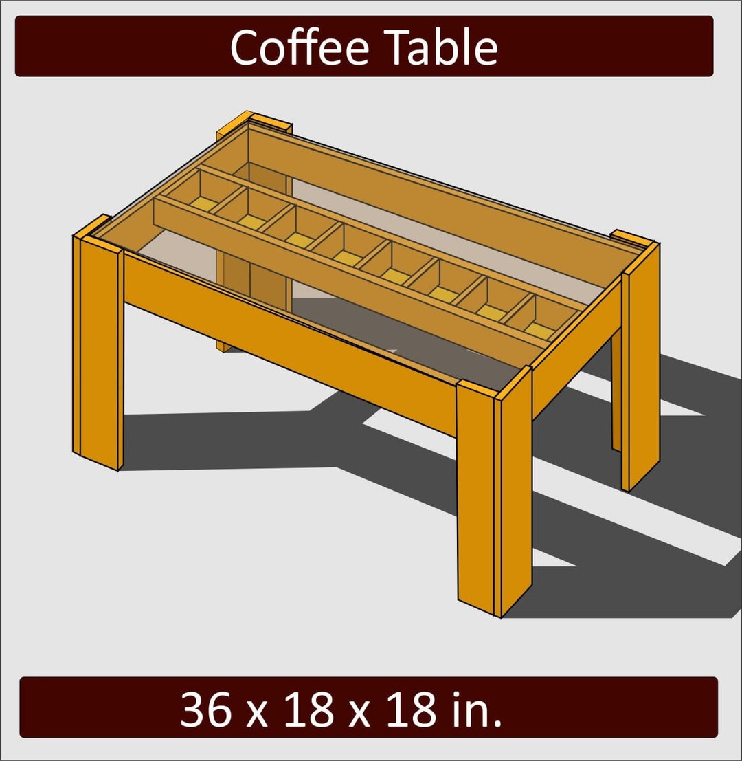 DIY Trendy Glass Top Coffee Table Instructions - Etsy