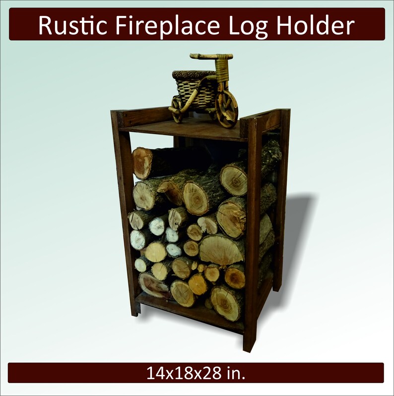 Rustic Fireplace Log Holder DIY Plan - Etsy