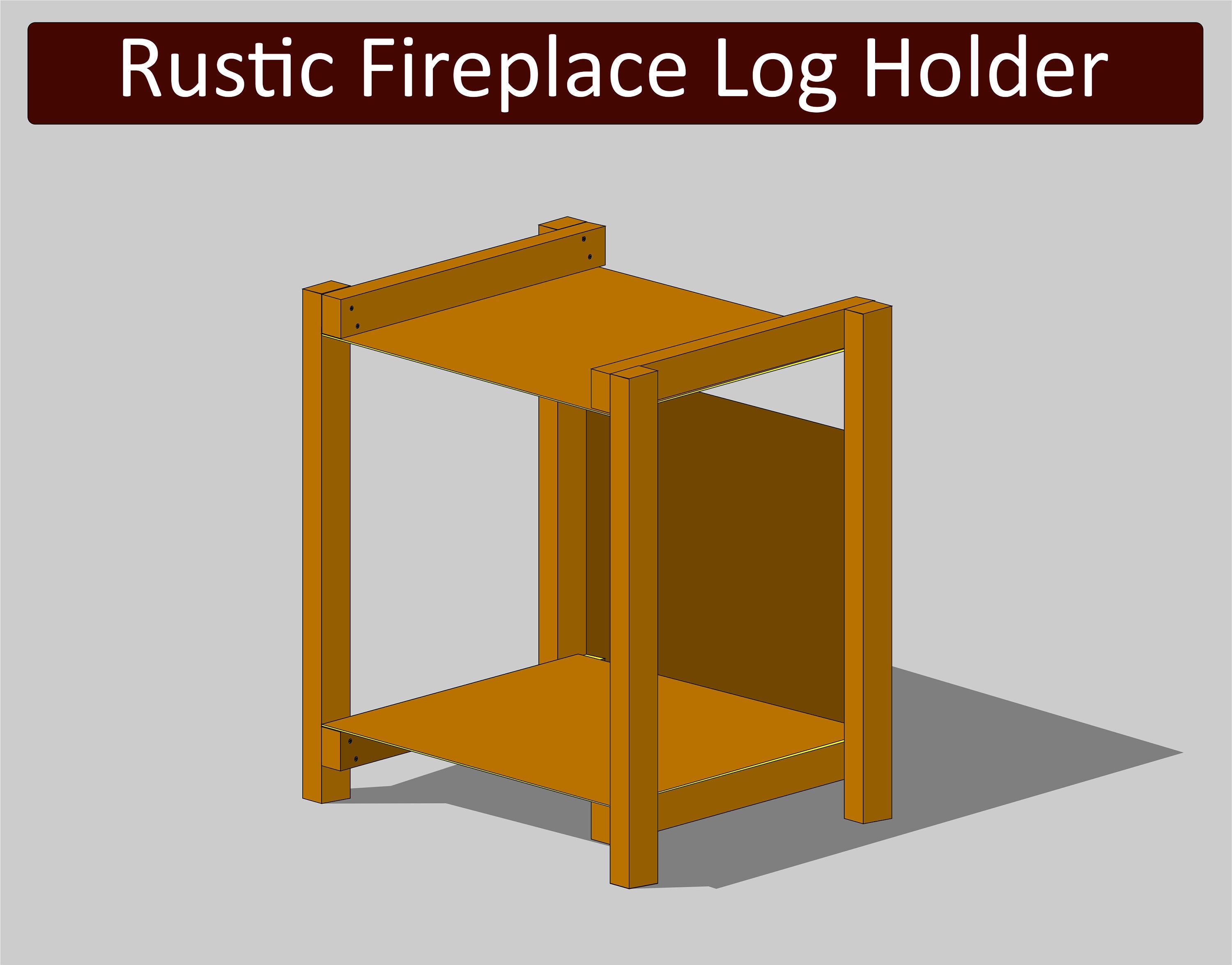 Rustic Fireplace Log Holder DIY Plan - Etsy