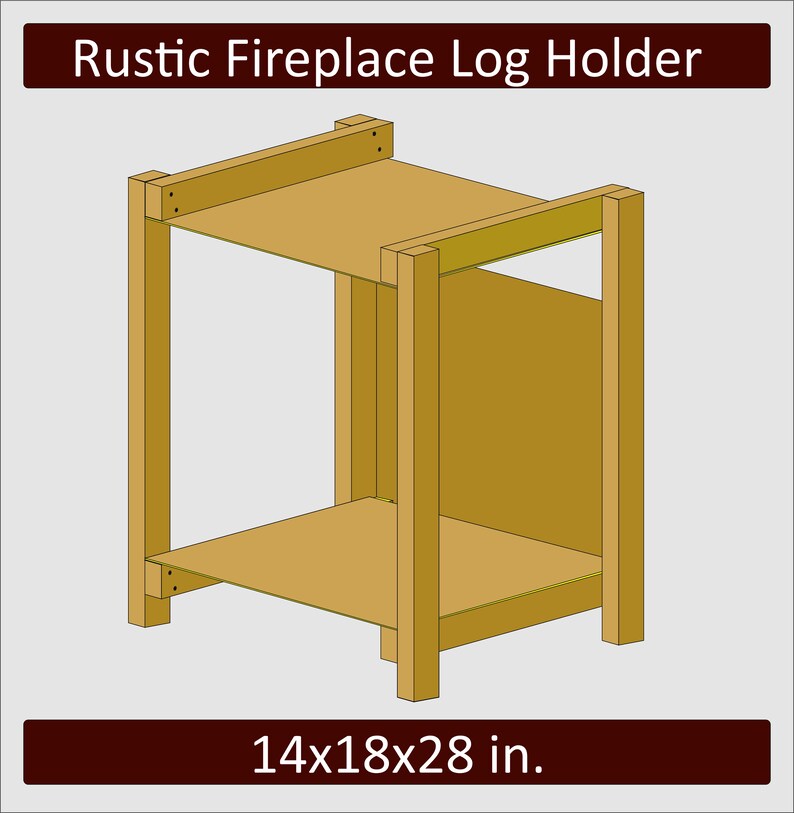 Rustic Fireplace Log Holder DIY Plan - Etsy