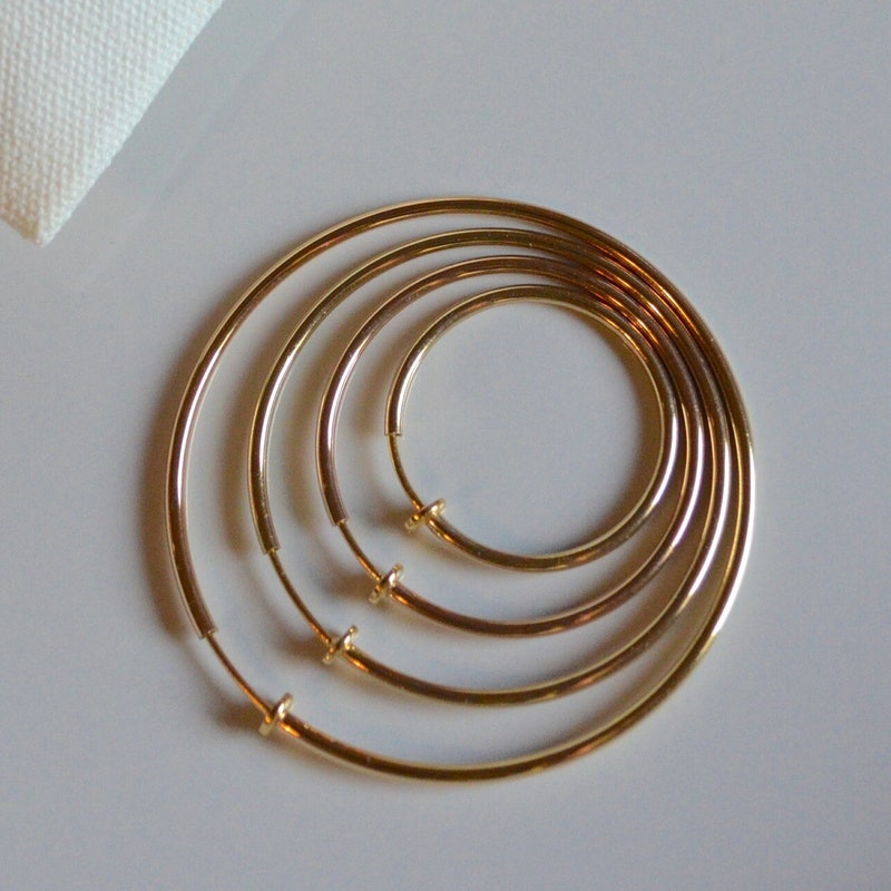 Brass Earring Hoops 3cm - Etsy