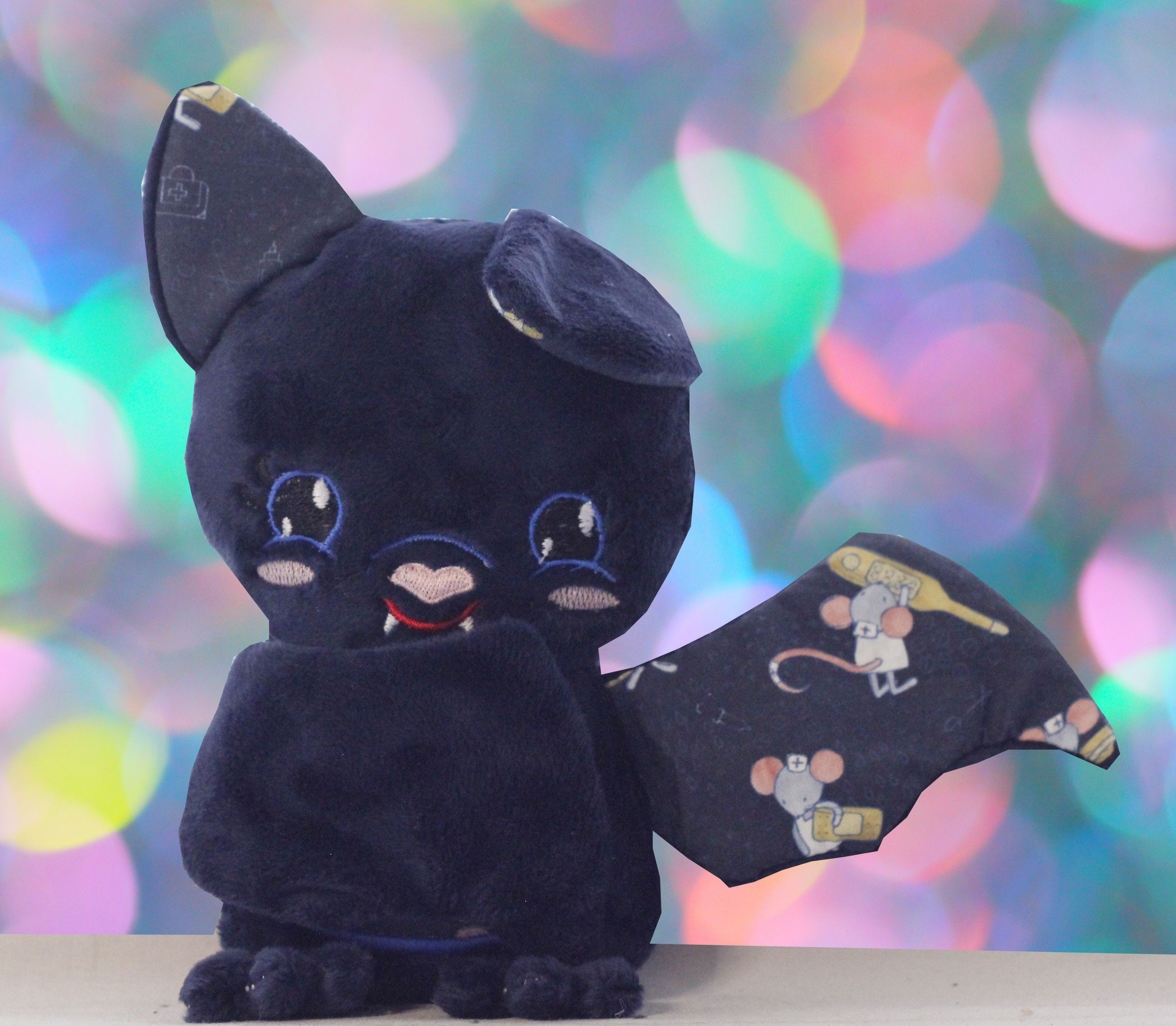 Small Bat Plush Embroidered Animals Stocking Stuffers for - Etsy