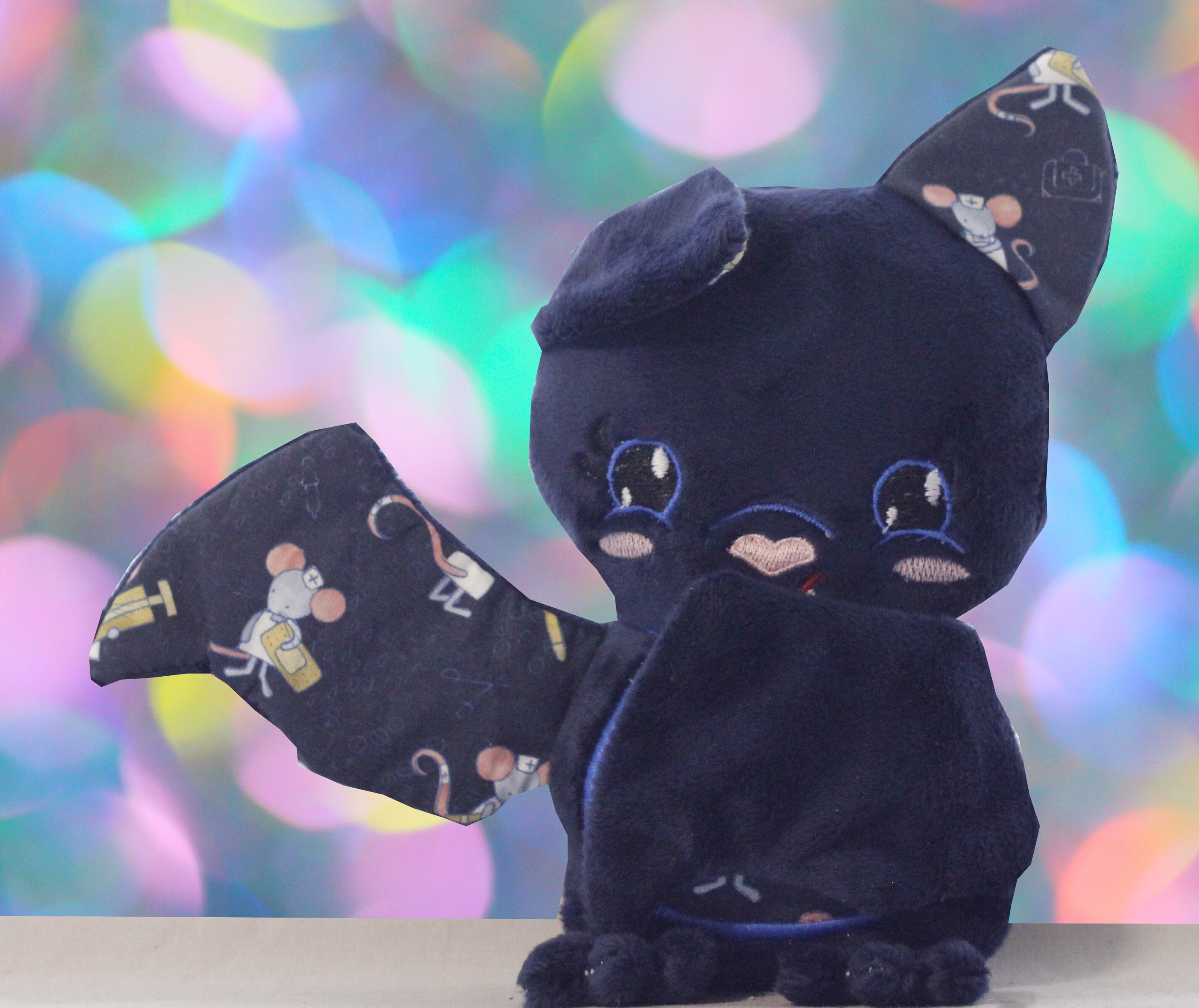 Small Bat Plush Embroidered Animals Stocking Stuffers for - Etsy