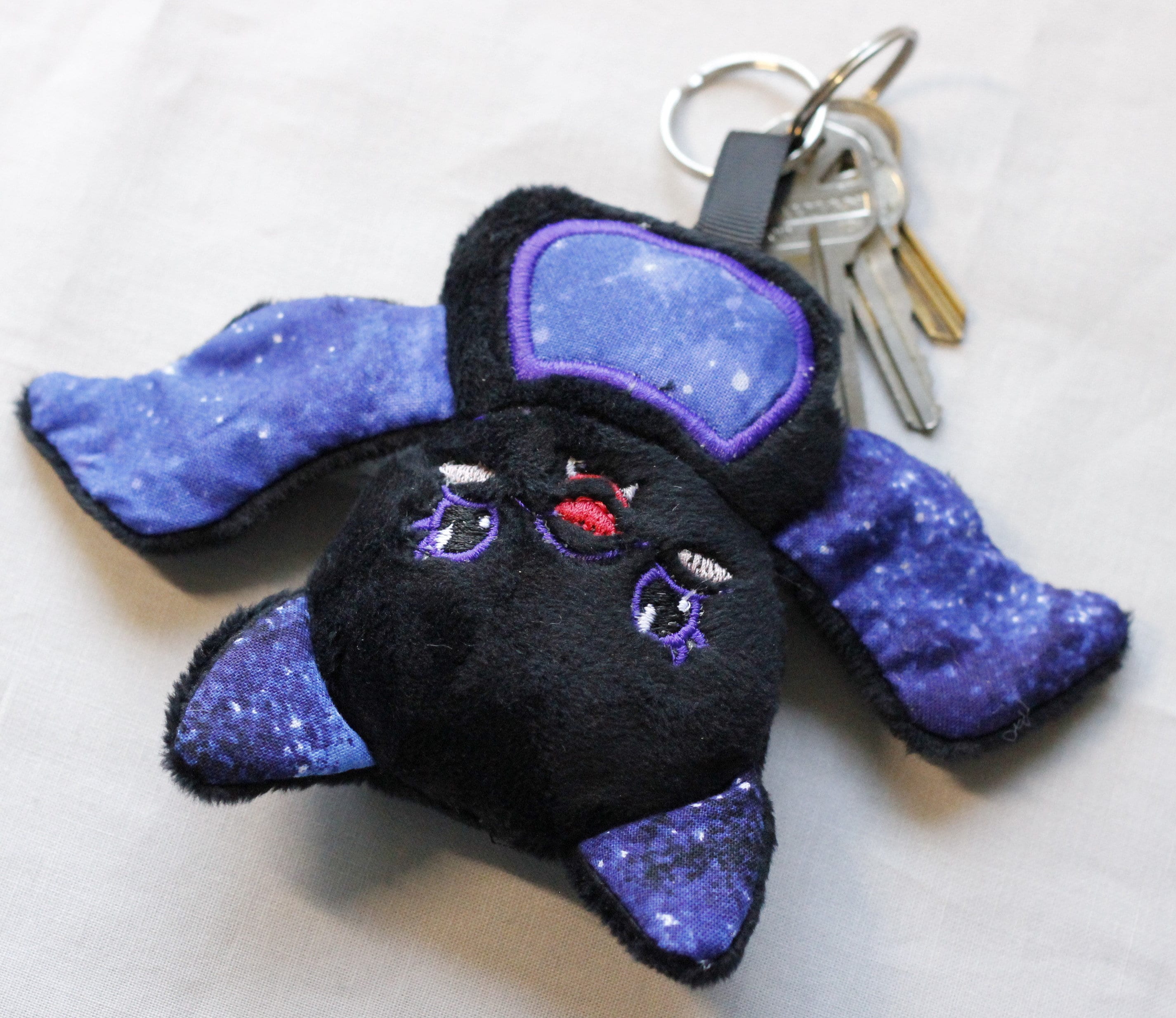 Bat Plush Keychain Kawaii Keychain for Men Space Plush Cute - Etsy