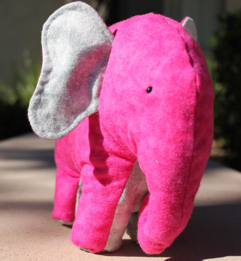 Pink Plushie Elephant Stuffed Animal for Toddlers Stuffed - Etsy