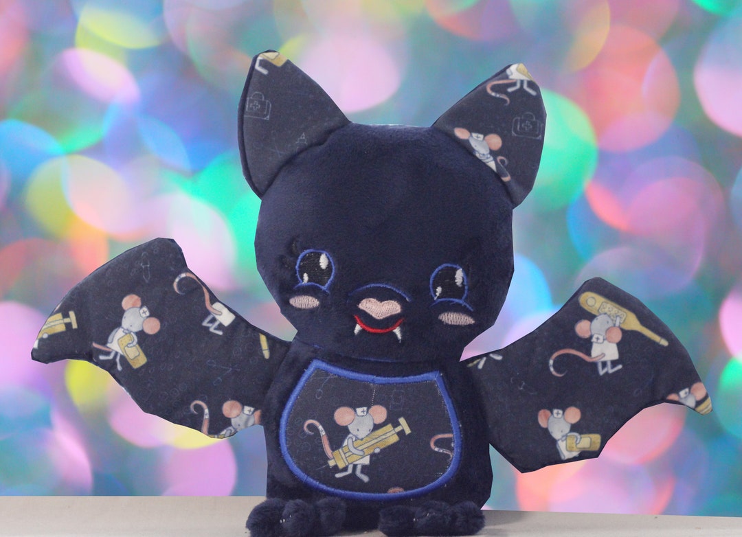Small Bat Plush, Embroidered Animals, Stocking Stuffers for Kids ...