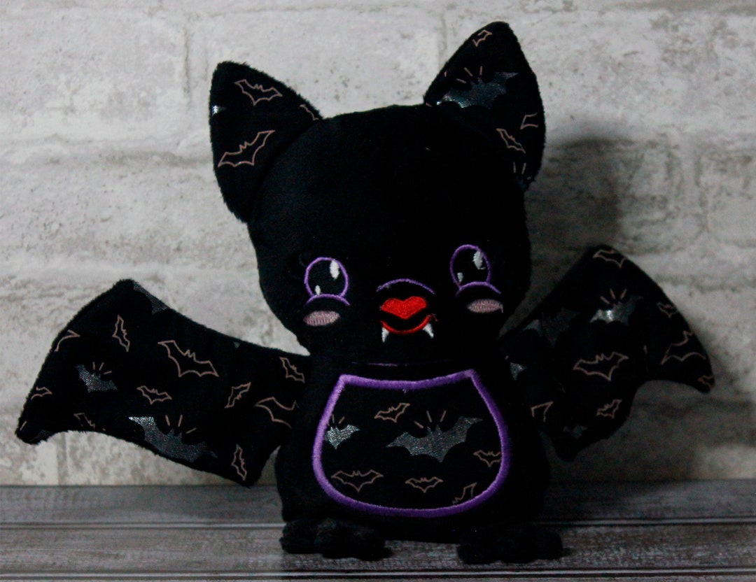 Small Bat Plush Vampire Bat Embroidered Plush Bat Stuffed - Etsy