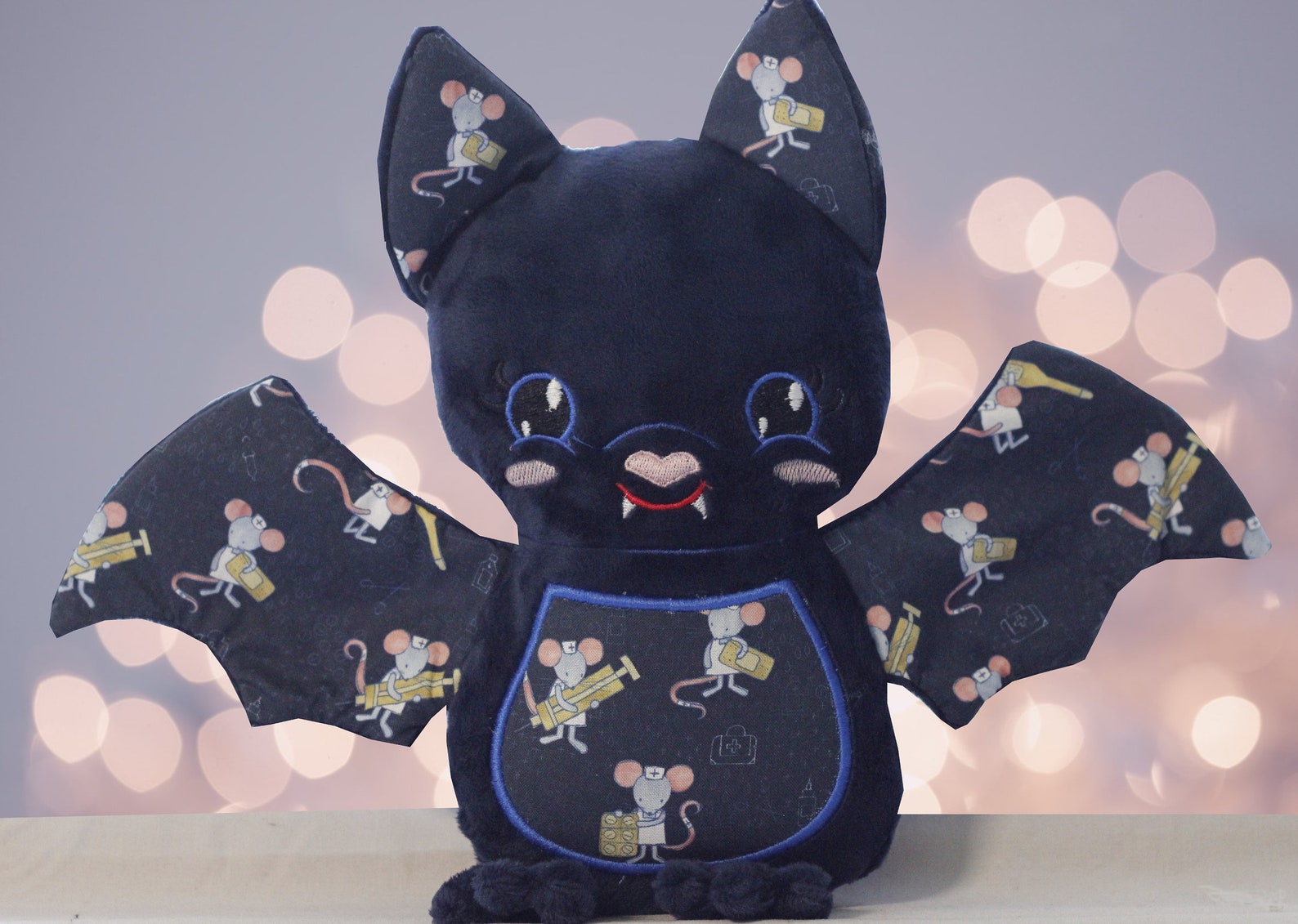 Big Bat Plush Embroidered Plush Stocking Stuffers for Kids - Etsy