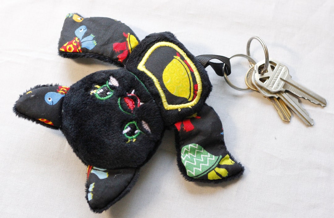 Bat Plush Keychain Kawaii Keychain for Men Turtle Keychain - Etsy