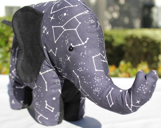 Elephant Plush, Glow in the Dark Constellation, Stuffed Elephant, Space ...