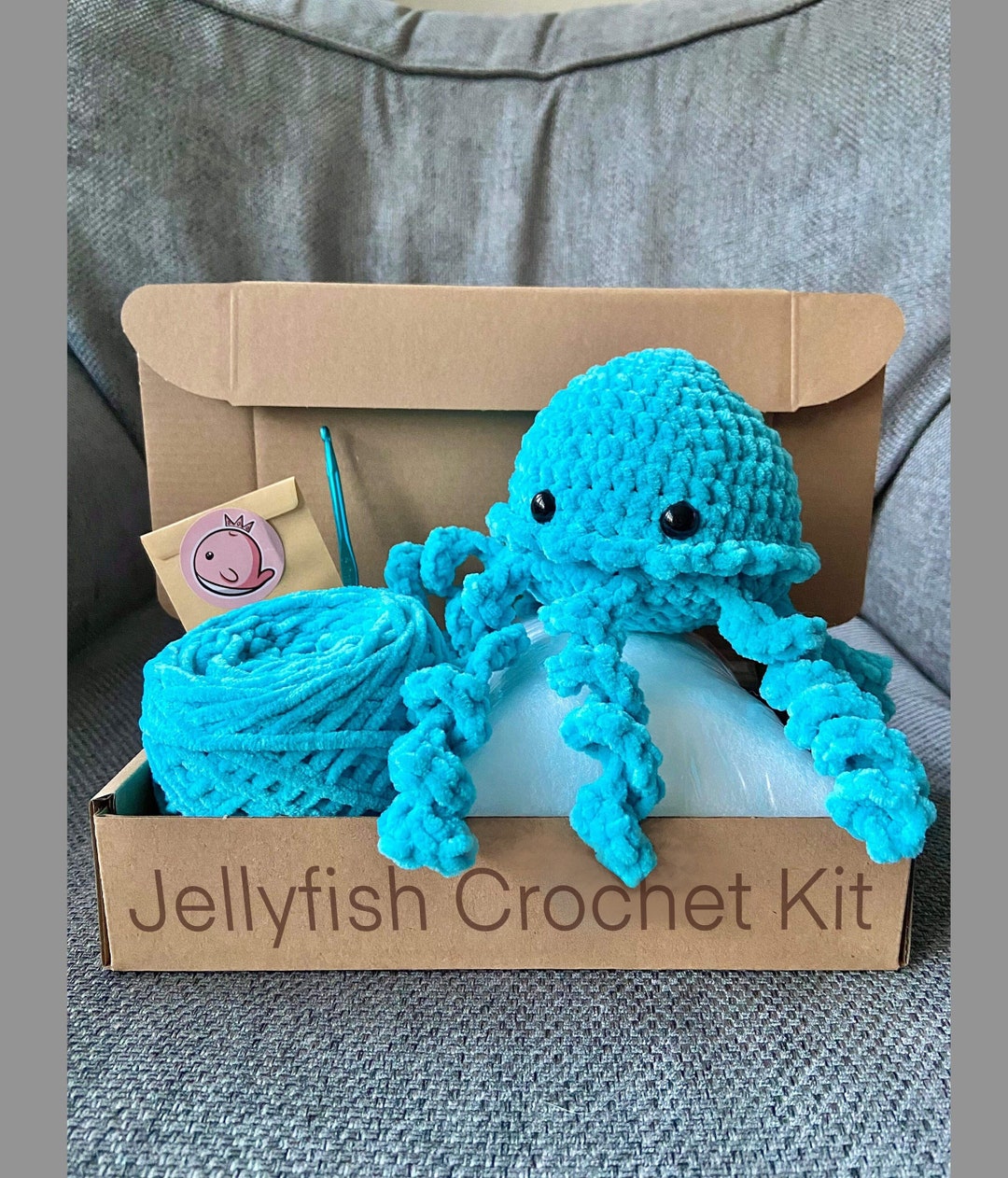 Jellyfish Crochet Kit, Intermediate Crochet Kit, Crochet Jellyfish ...