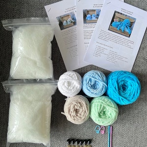 Crochet Kit Bundle, Under the Sea, 3 in 1, Turtle Crochet Kit ...