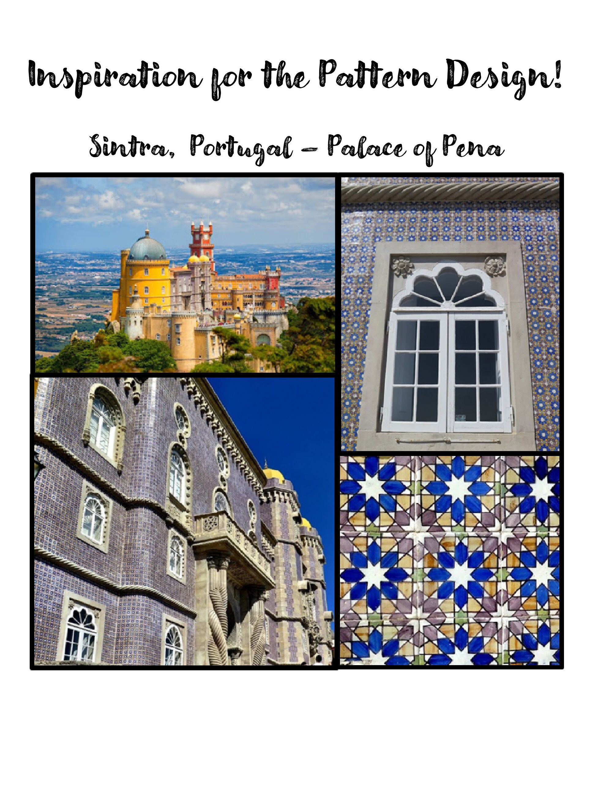 Embroidery Pattern. Tile of Sintra Portugal / Palace of Pena. - Etsy UK