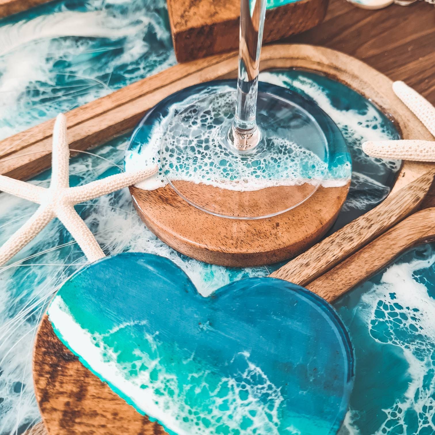 Stunning Ocean Coasters Ocean Gifts Unique Coasters Resin - Etsy UK