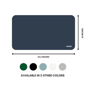 Blue Aesthetic Leather Desk Mat | Navy Colour Desk Mat | Aesthetic Desk ...