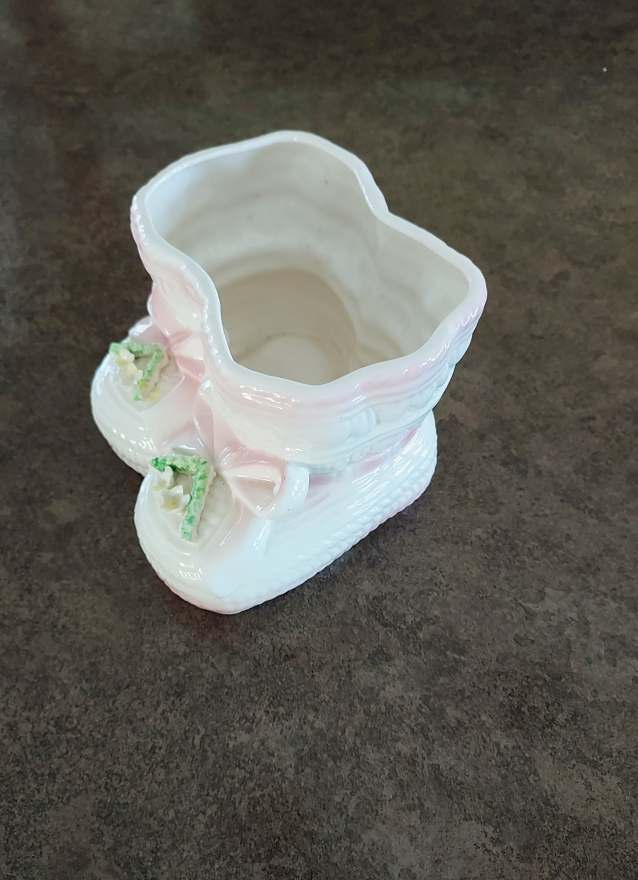 Rubens Original Ceramic Baby Booties Planter, Nursery Decor, Catch All ...