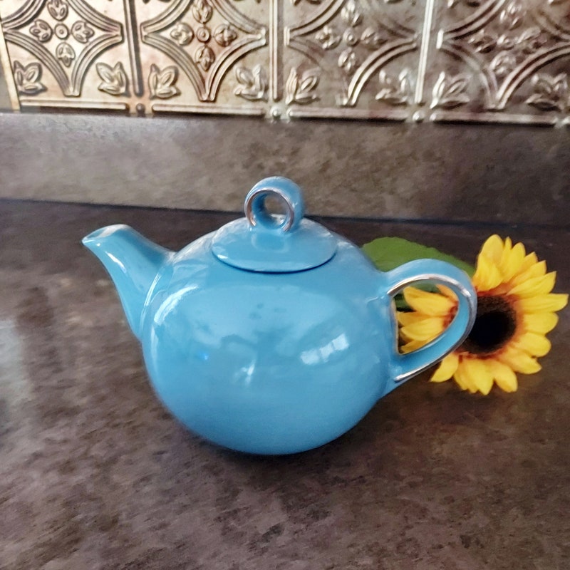 Blue Teapot - Etsy