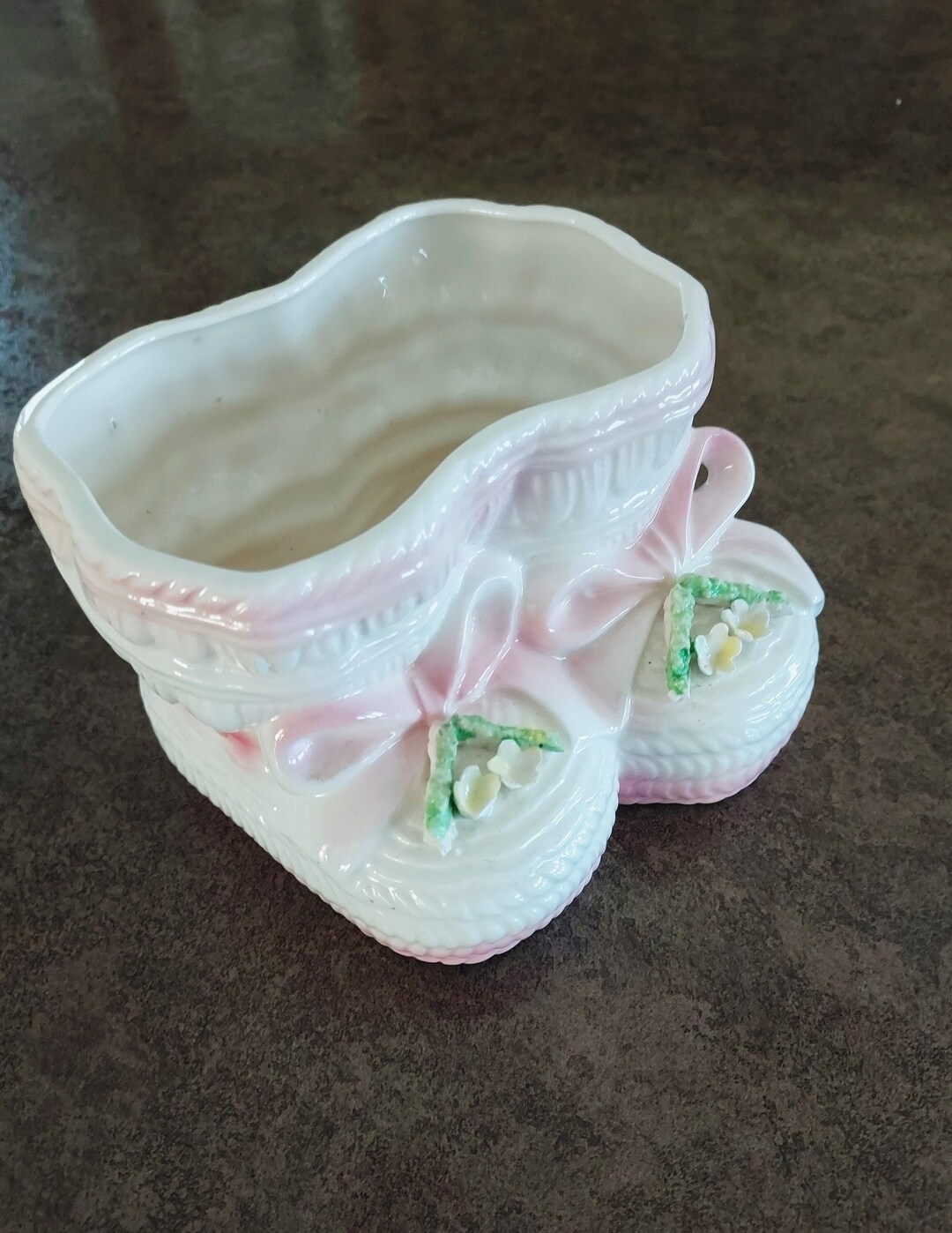 Rubens Original Ceramic Baby Booties Planter, Nursery Decor, Catch All ...