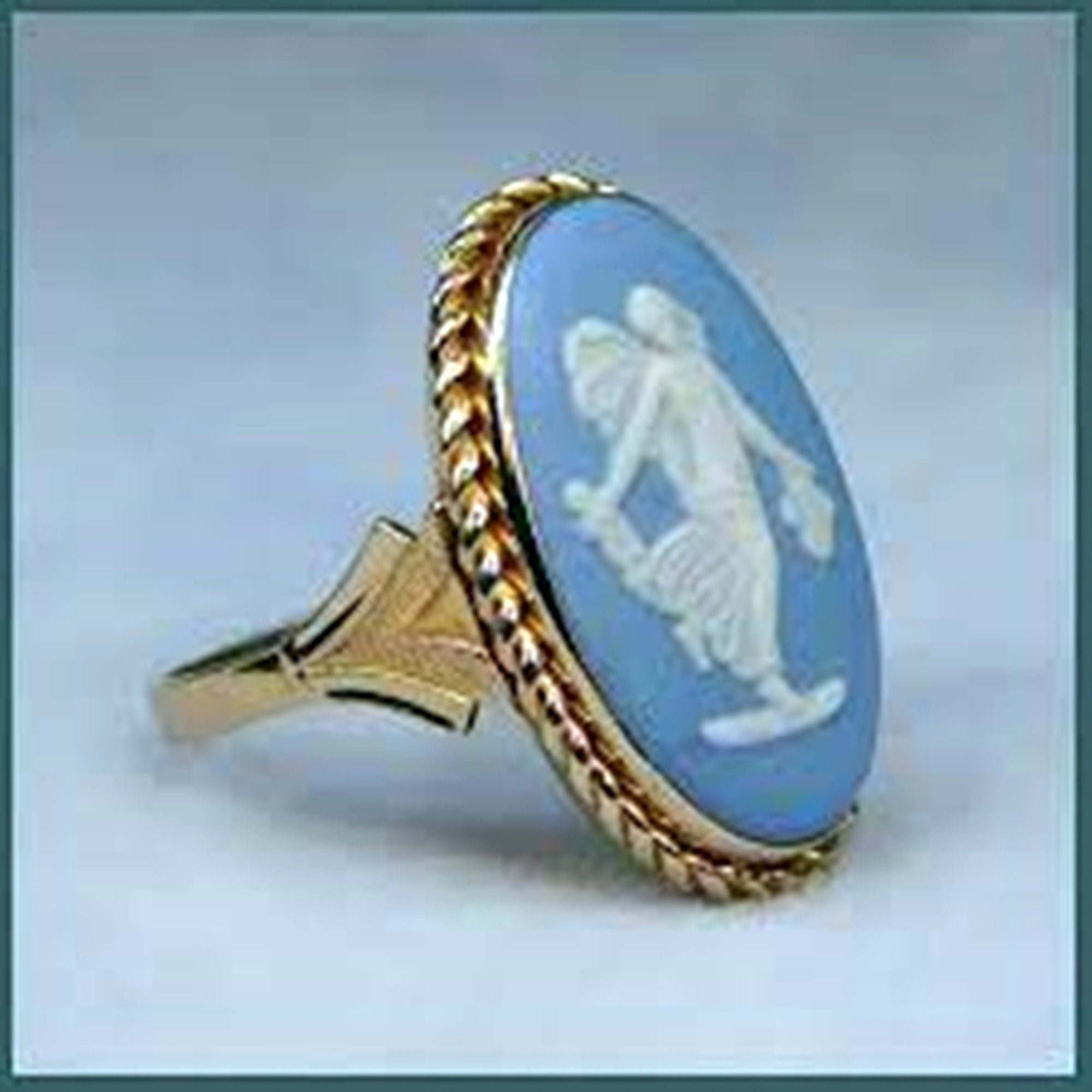 Wedgwood Ring, Wedgwood Cameo Ring, 14K Gold Wedgwood Jewelry, Wedgwood ...
