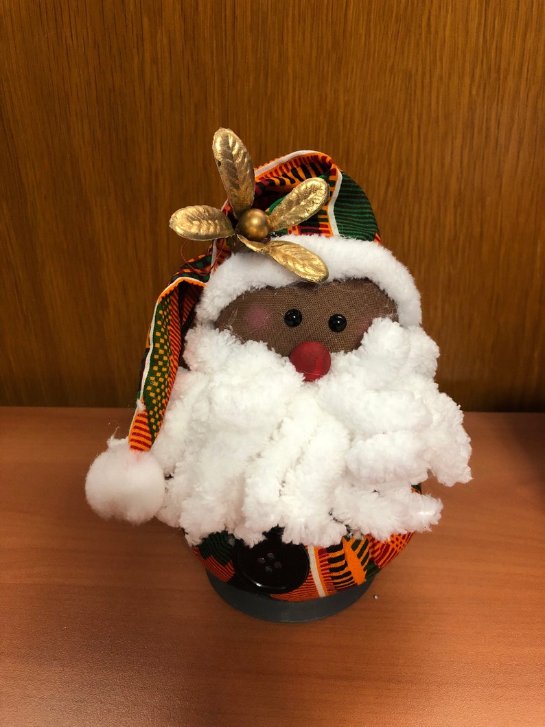 Black Santa | Brown Face Santa | Handmade Santa | Black Owned Shop ...