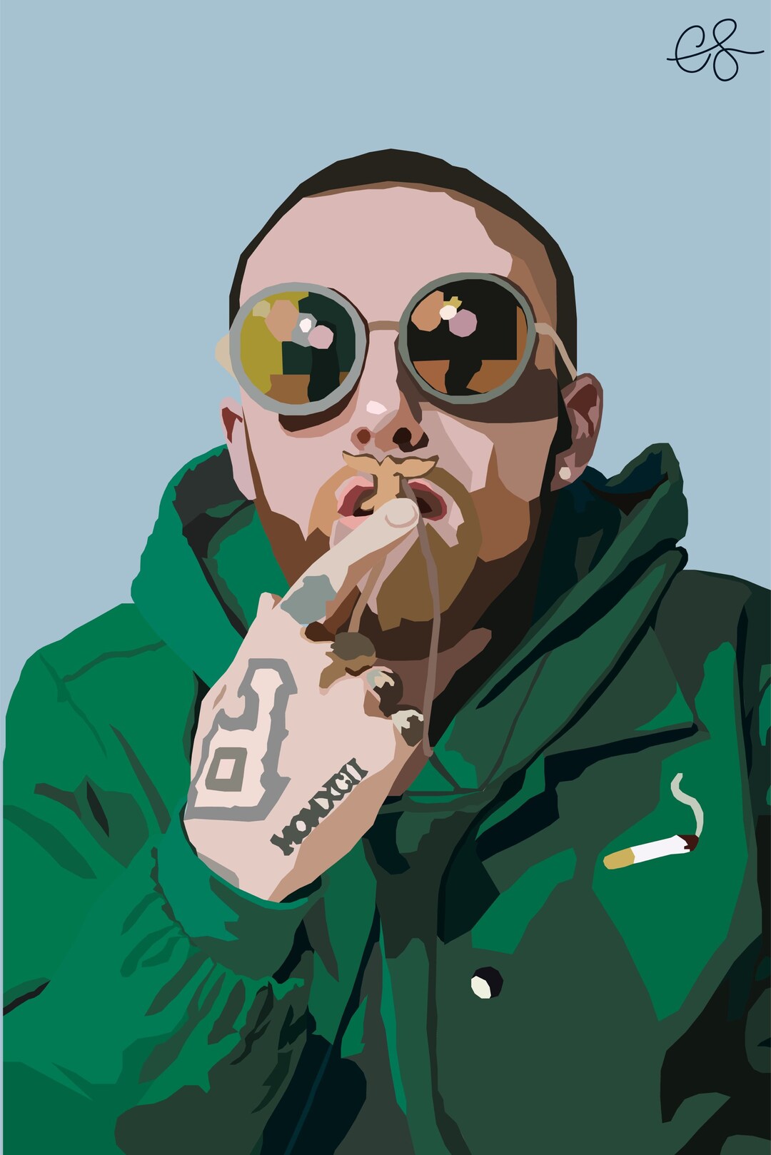 Mac Miller Digital Portrait - Etsy