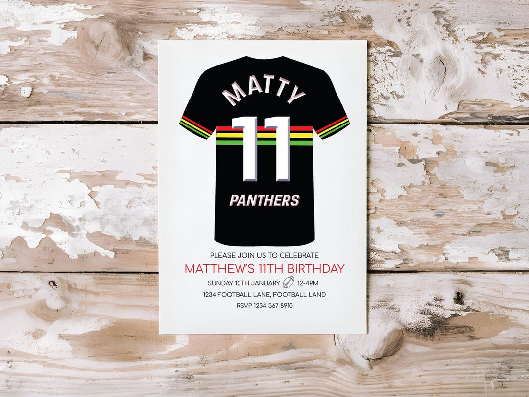 Custom NRL Birthday Invitation, National Rugby League Birthday Party ...