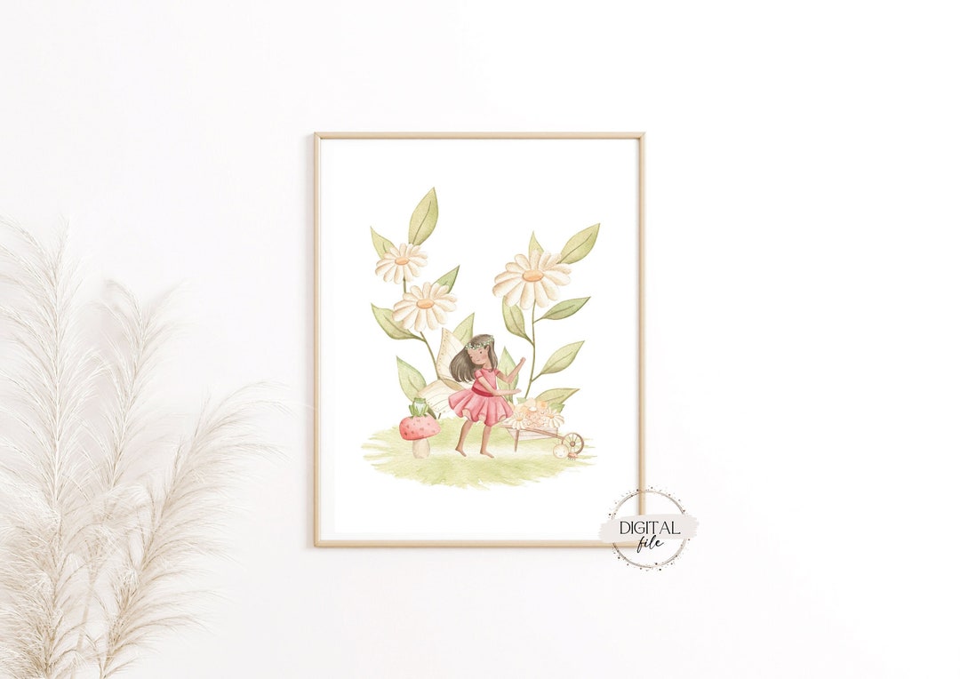 Fairies, Secret Fairy Garden, Kids Wall Art, Nursery Wall Art, Fairy ...
