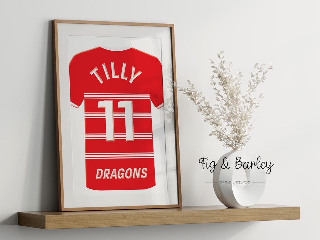 Personalized Dragons NRL Jersey Poster: Custom Fan Art (digital ...