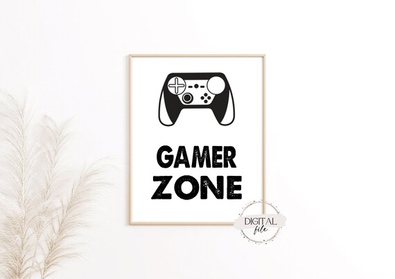 Gamer Zone Video Game Controller Gaming Printable Wall Art - Etsy
