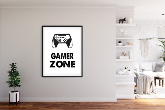 Gamer Zone Video Game Controller Gaming Printable Wall Art - Etsy UK