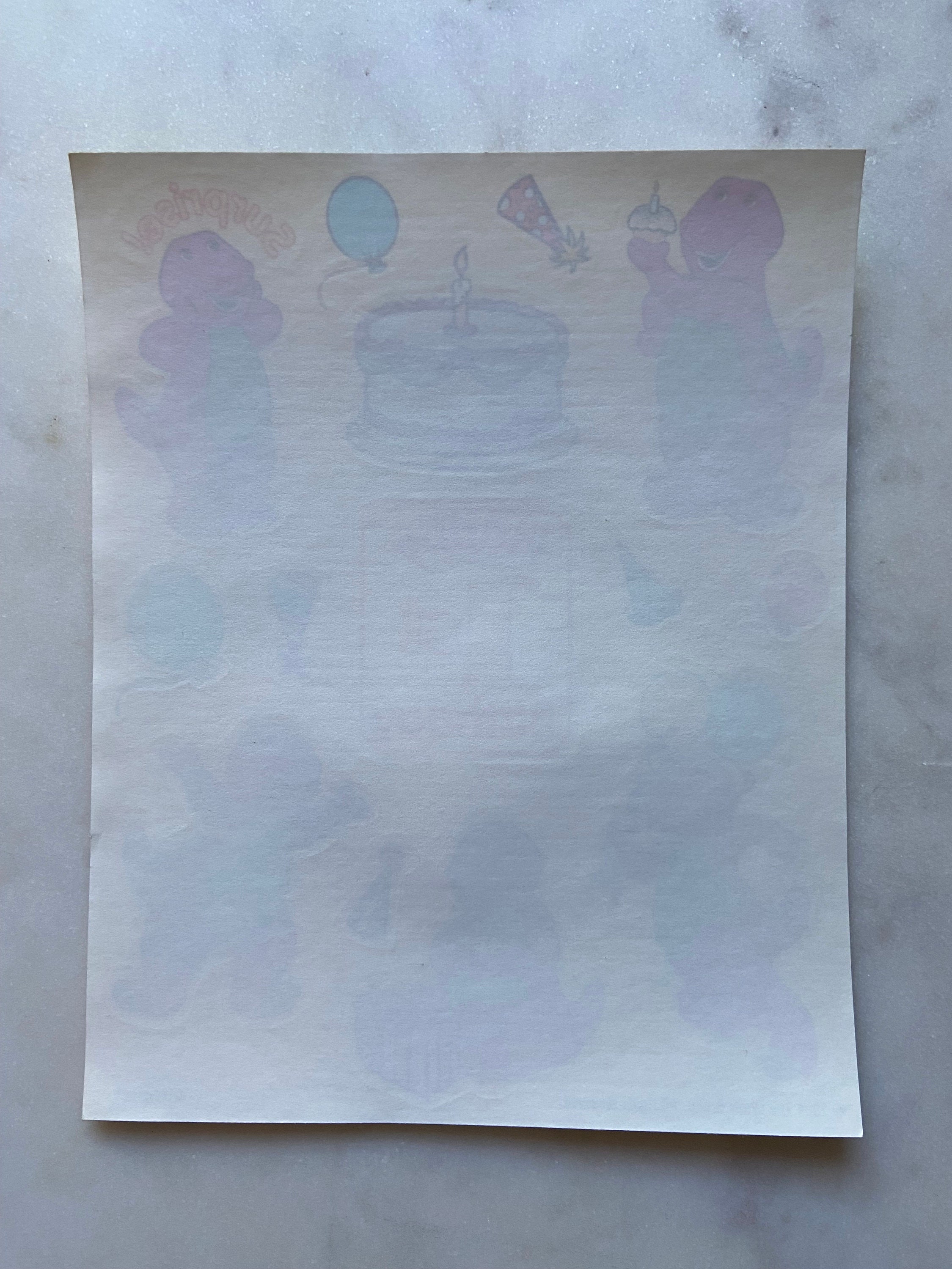 1990s Barney Sticker Sheet - Etsy