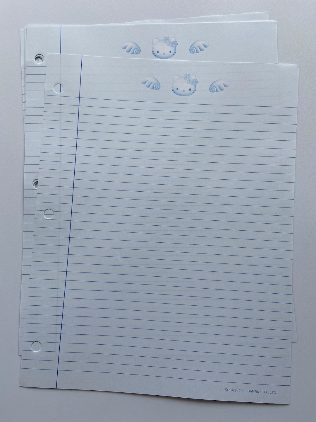 Hello Kitty Blue Angel Looseleaf Paper, 10 Sheets - Etsy