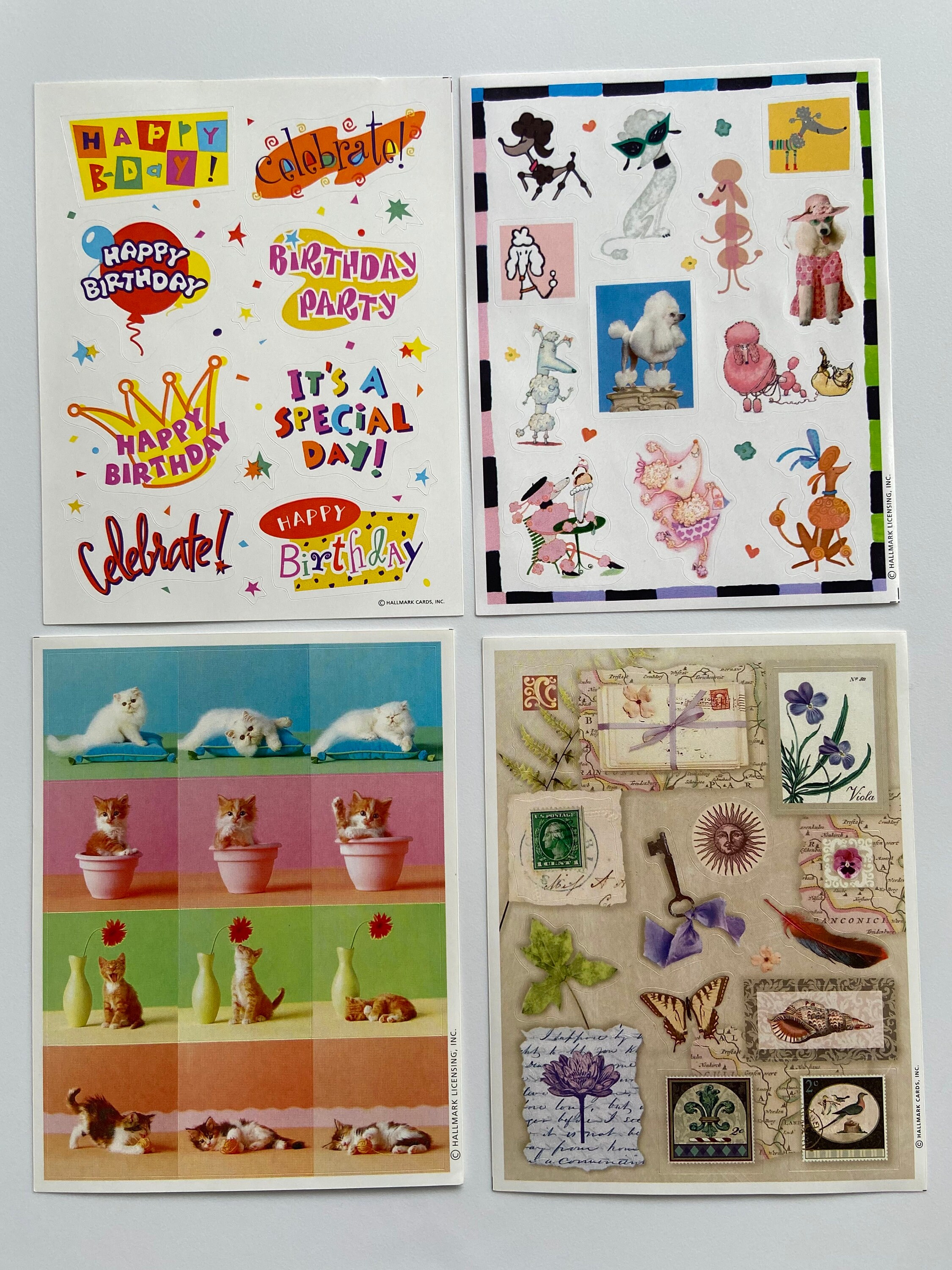25 Sheet Hallmark Sticker Mix - Etsy