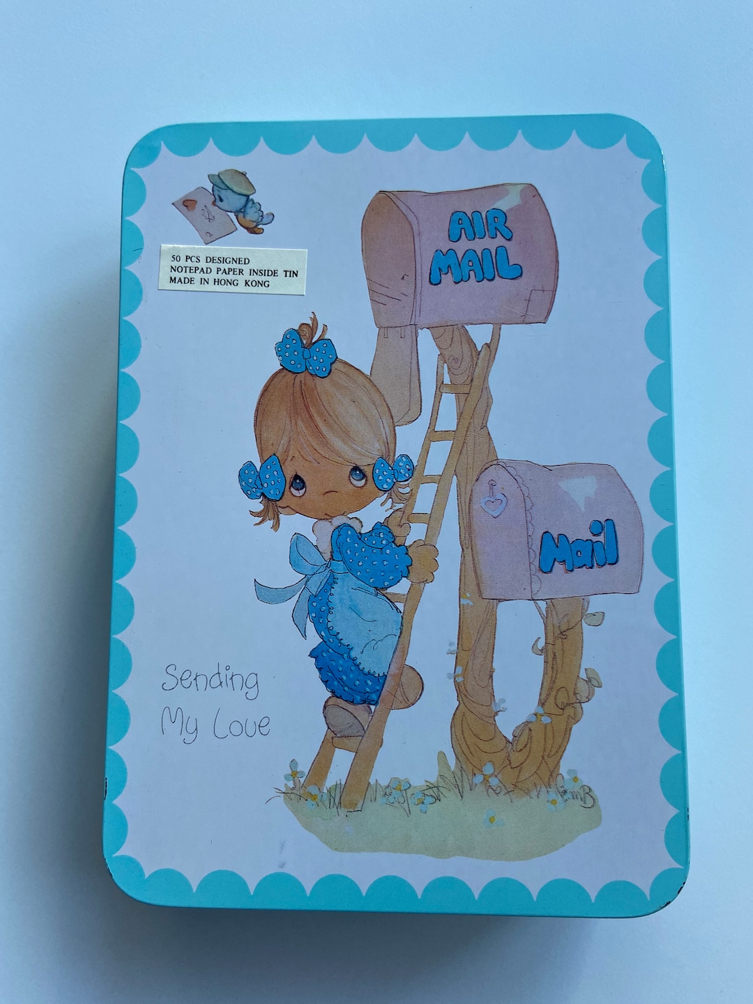 Precious Moments Tin With Notepad - Etsy