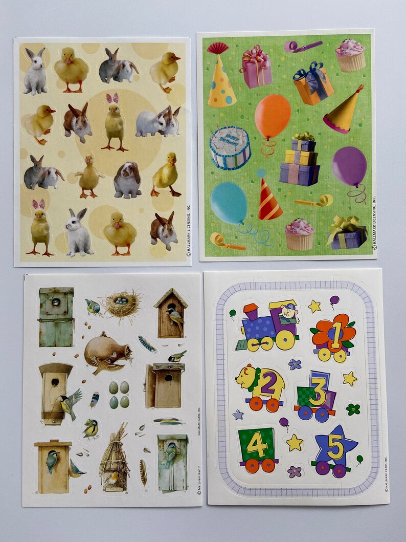 25 Sheet Hallmark Sticker Mix - Etsy
