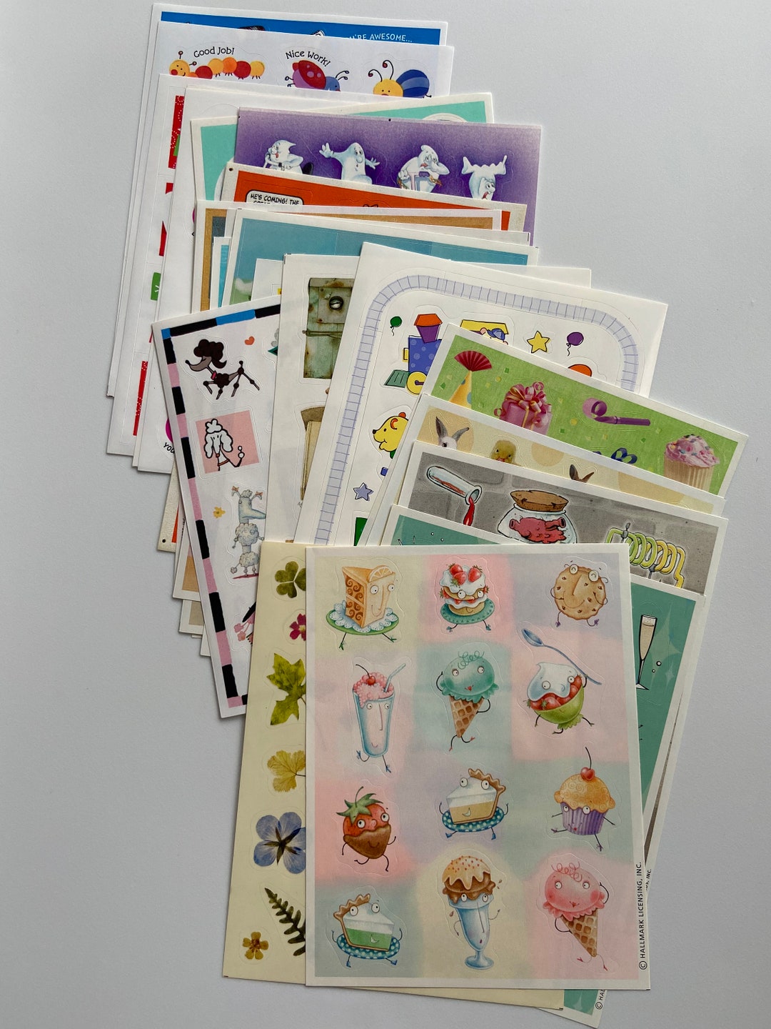 25 Sheet Hallmark Sticker Mix - Etsy
