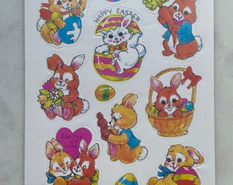 1980s 1990s 2000s Vintage Sticker Sheet Gibson Easter Bunny - Etsy