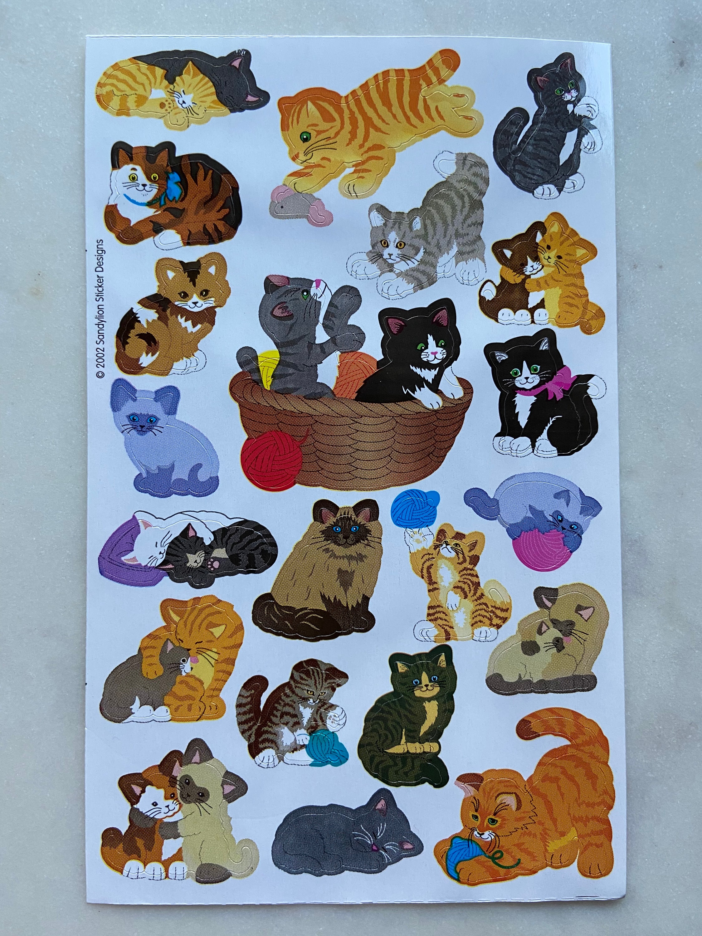 Sandylion Cat Stickers/single Maxi Sheet - Etsy