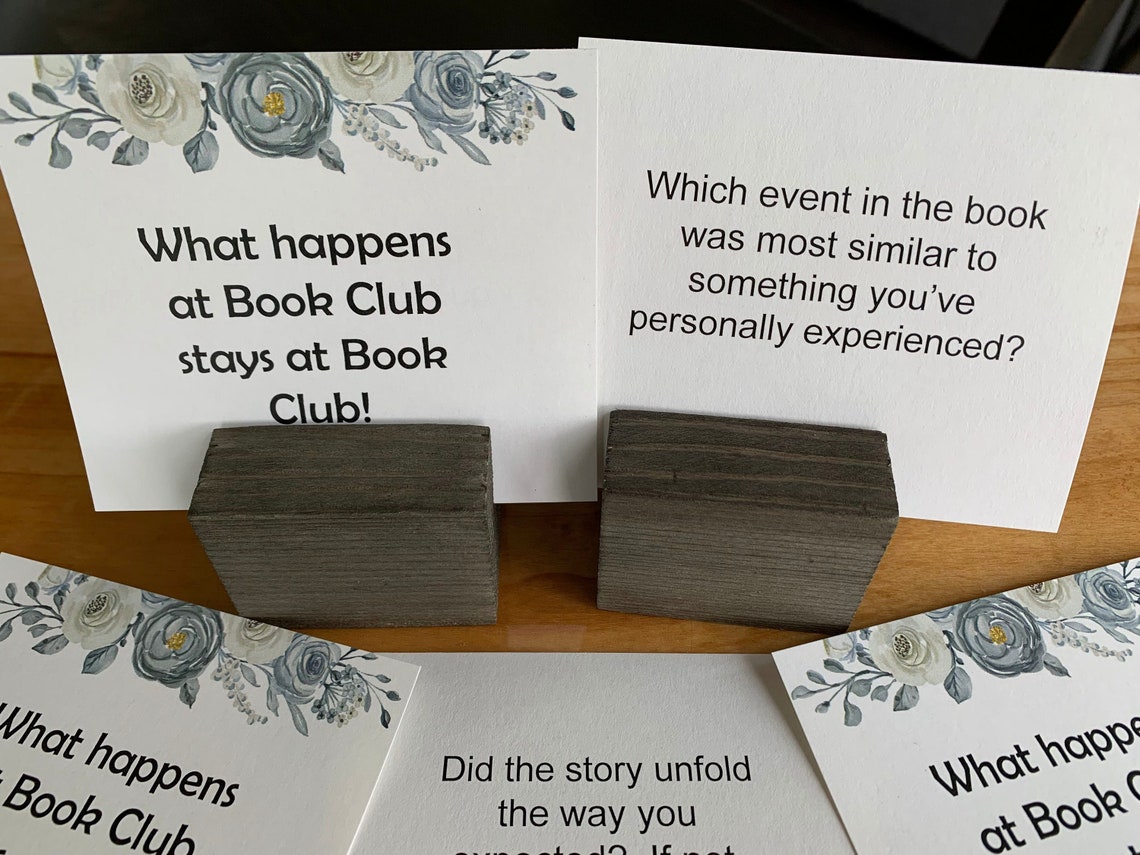 Book Club Questions or Prompts Book Club Printables Book - Etsy