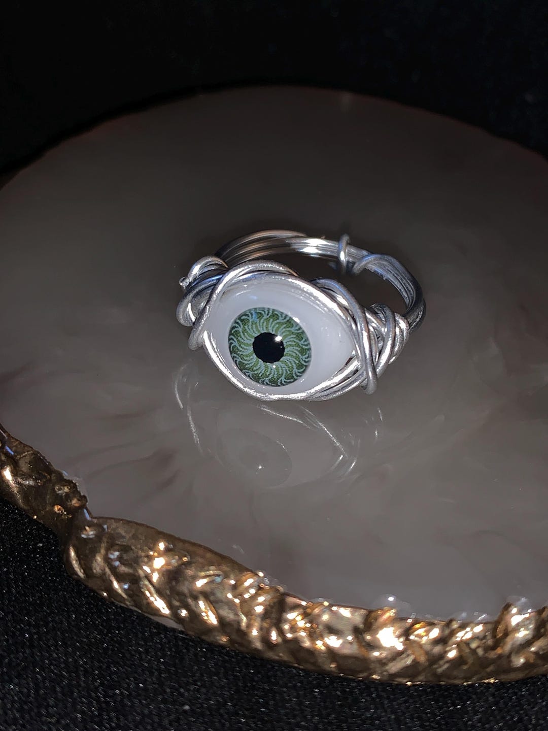 Eye of the Beholder Ring - Eye Color Green Blue Brown Grey Gift Silver ...