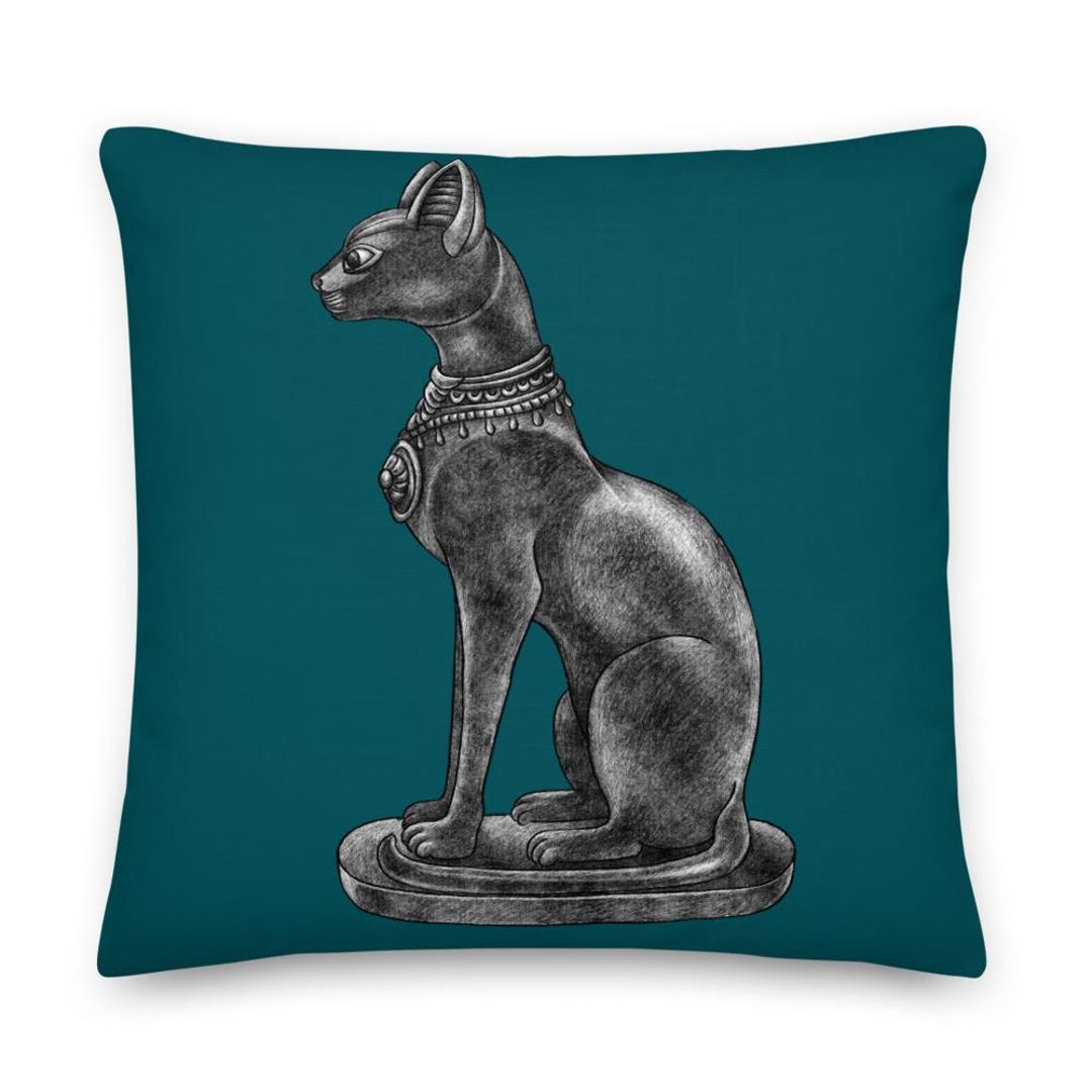 Ancient Egyptian Bastet & Eye of Horus Premium Pre-stuffed Throw ...