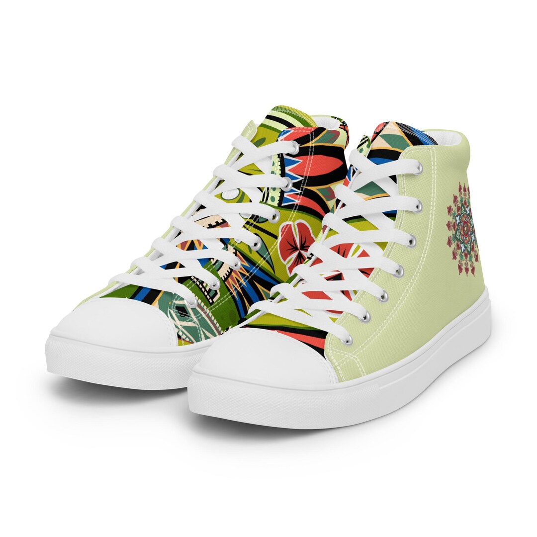 Vrishita Women’s Lace-up Canvas High-top Sneakers - Etsy