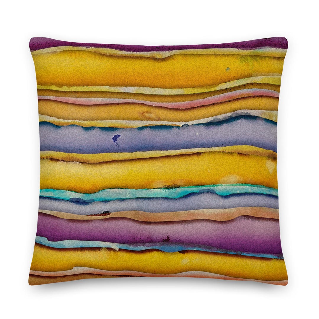 Layered Sponge Cake Premium Pre-stuffed Throw Pillows - Designed by ...