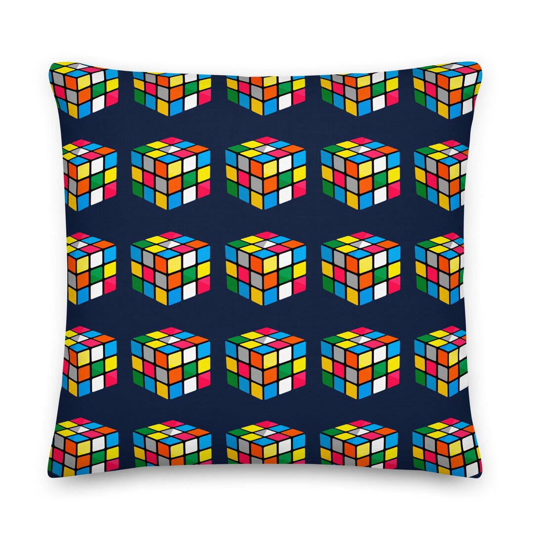 Rubiks Cube Pre-stuffed Throw Pillows - Designed by Michigan Artists - Etsy