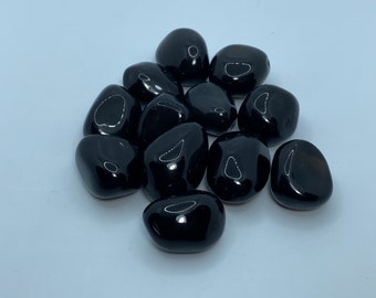 Jet Tumbled Stone - Etsy